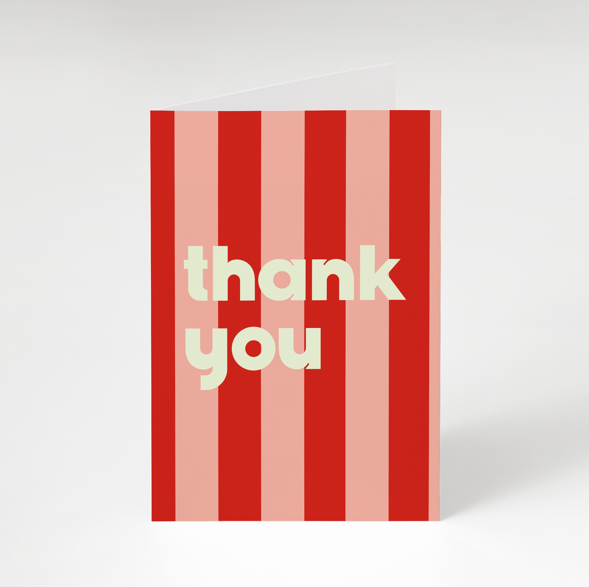 Red Striped Thank You Card – Bon Femmes